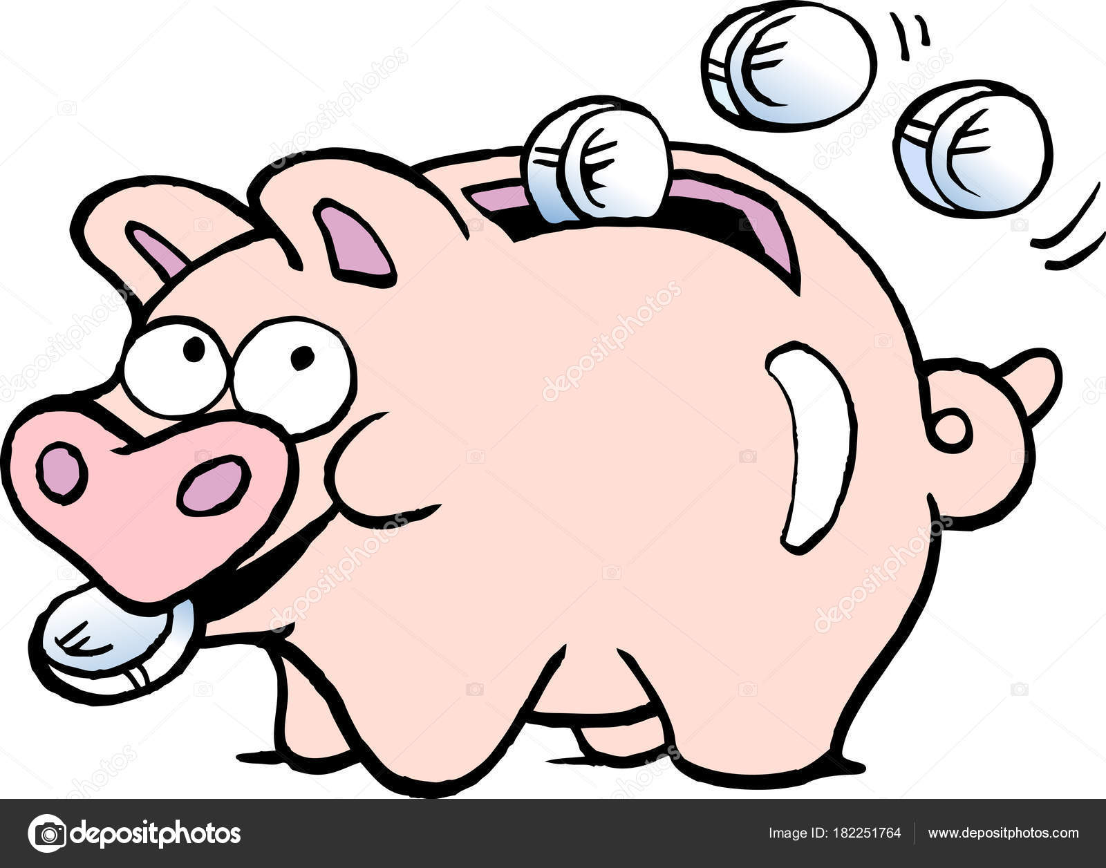 Dibujos animados Vector ilustración de una de una alcancía Vector de ...