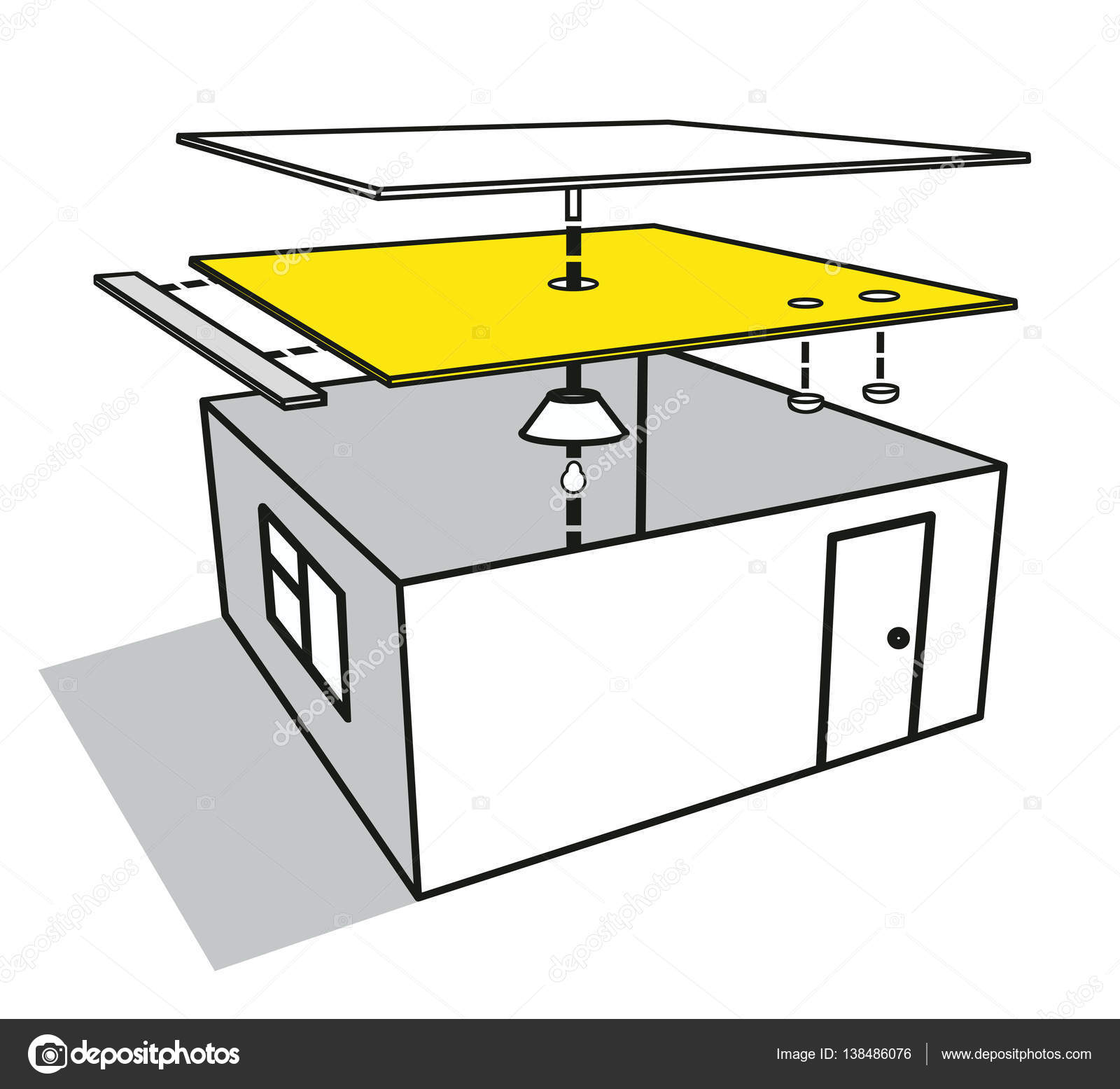 House with stretch ceiling Stock Vector Image by ©Lystsov #138486076