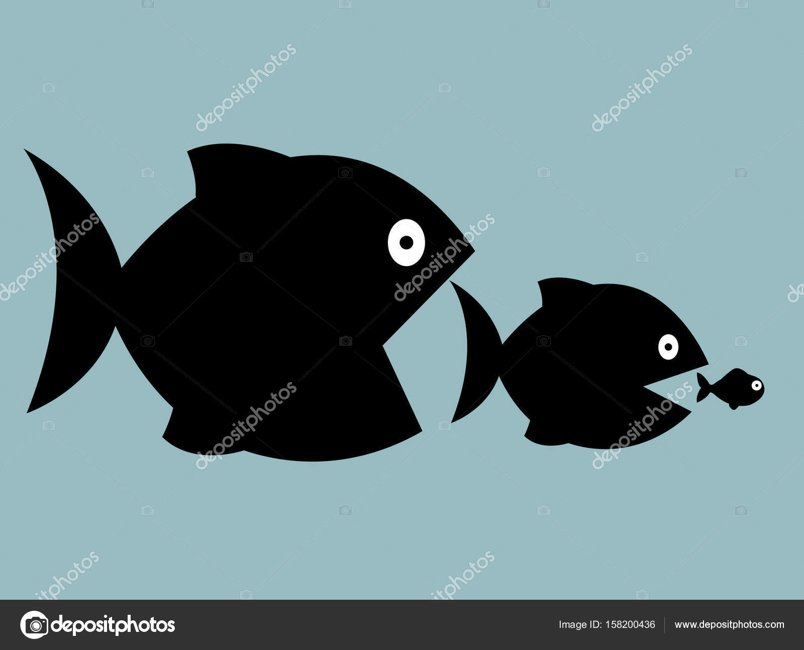 Big And Little Fish Clipart