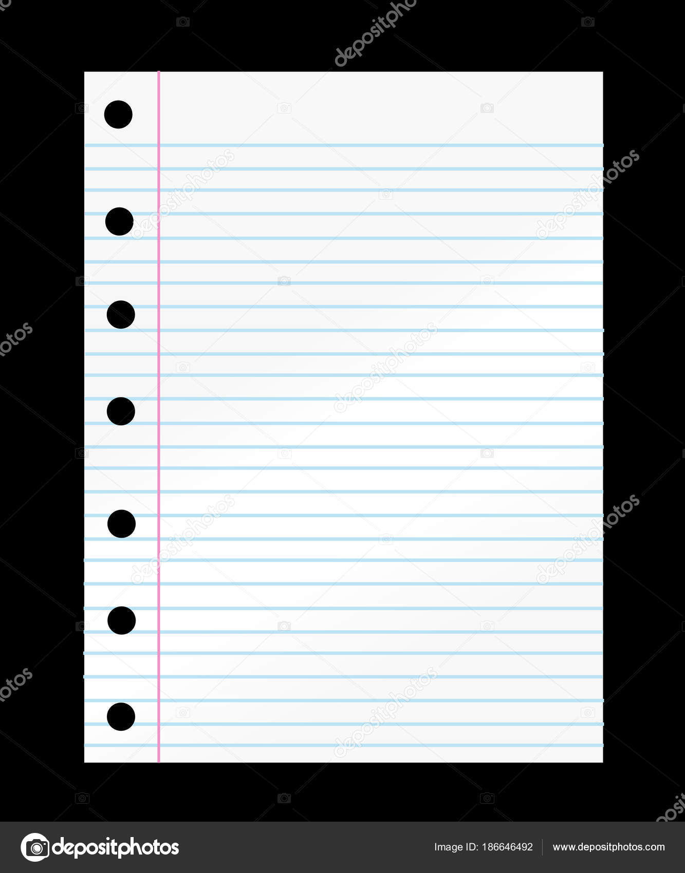 Cuaderno vector de papel Vector de stock #186646492 de ©nezezon