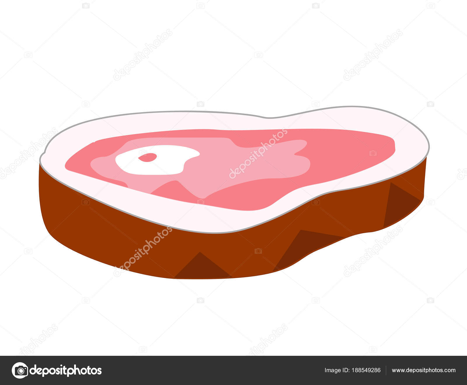 Imagen del vector de jamón de dibujos animados Vector de stock por ...