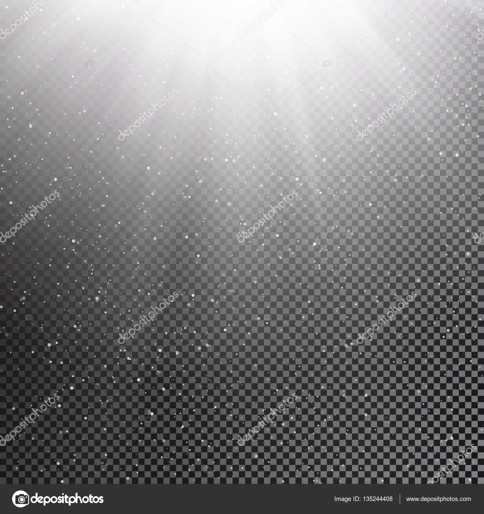 Falling snow and sun on transparent background Stock Vector Image by ...