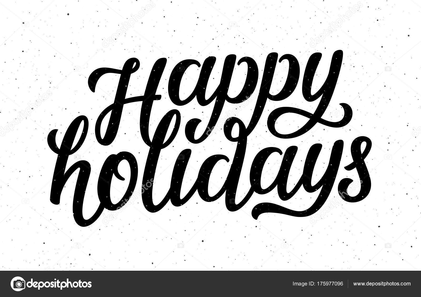 Felices Fiestas vector caligrafía texto Vector de stock por ©Astartu ...