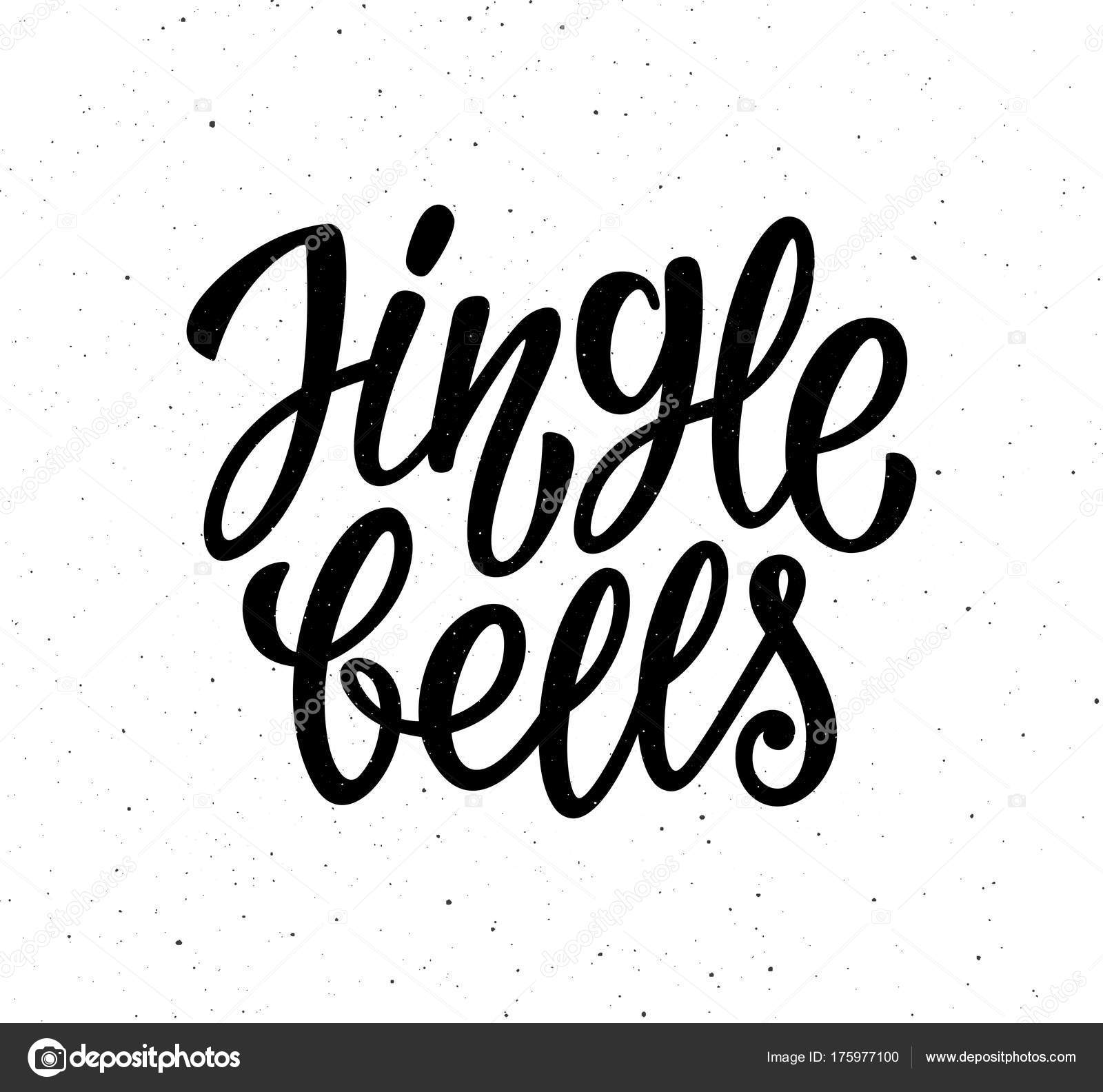 Jingle Bells vector calligraphic lettering text Stock Vector Image by ...