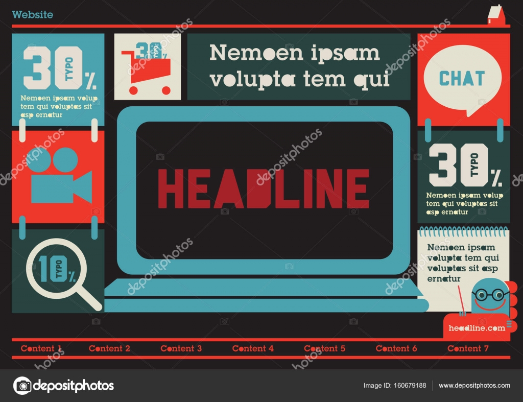 Website graphics layout Stock Vector Image by ©nanano #160679188