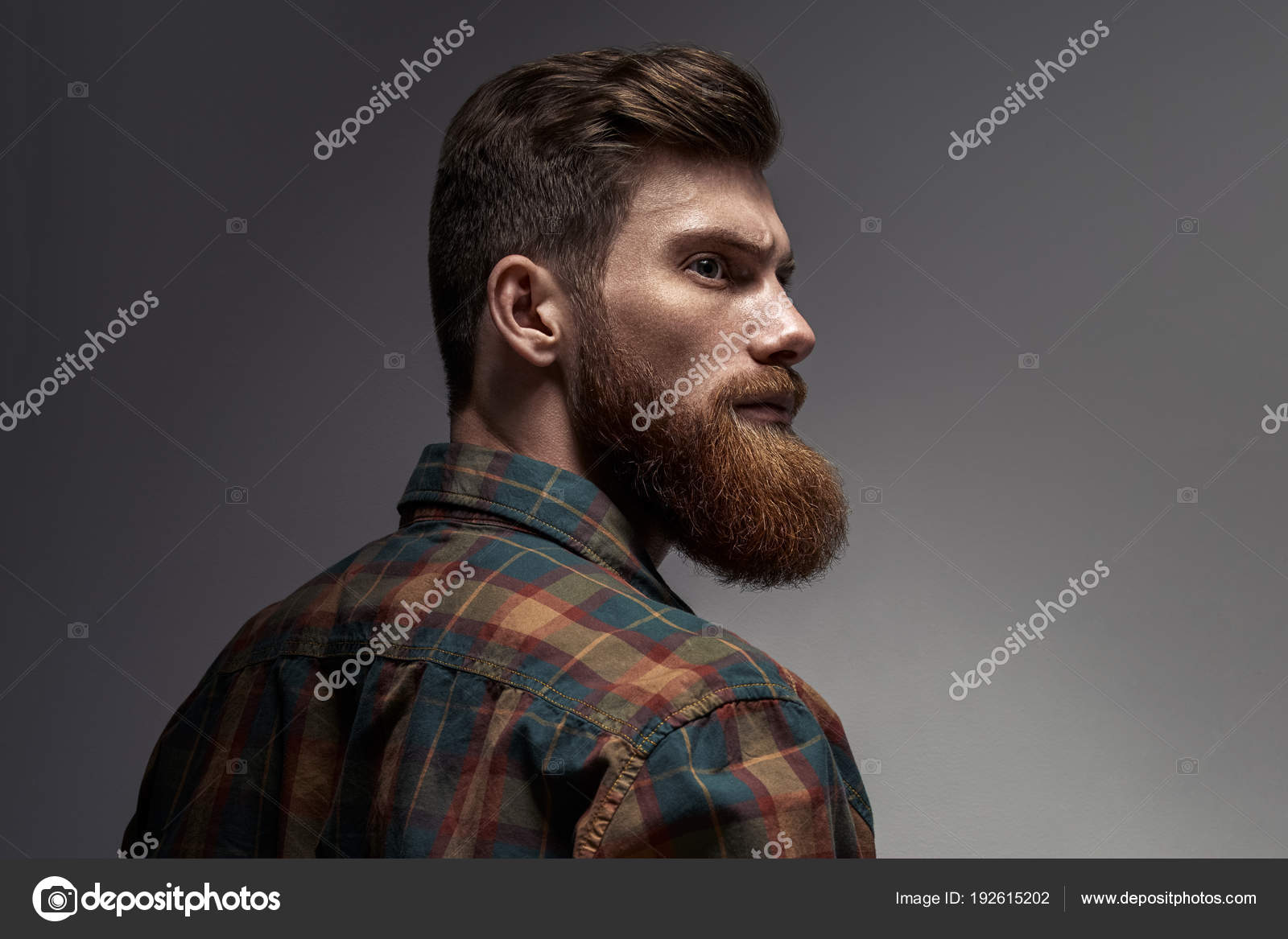 Guy with a red beard in a plaid shirt Stock Photo by ©Improvisor 192615202