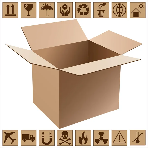 Cardboard box icons Vector Art Stock Images | Depositphotos