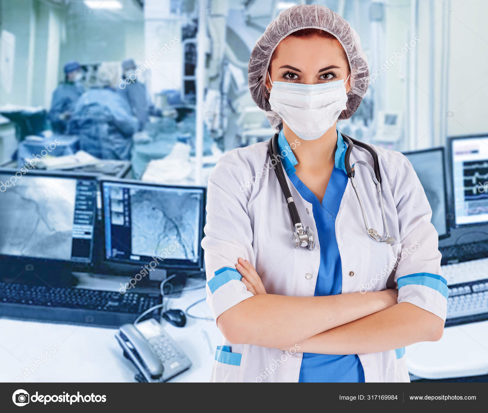 Female Surgeon At Work