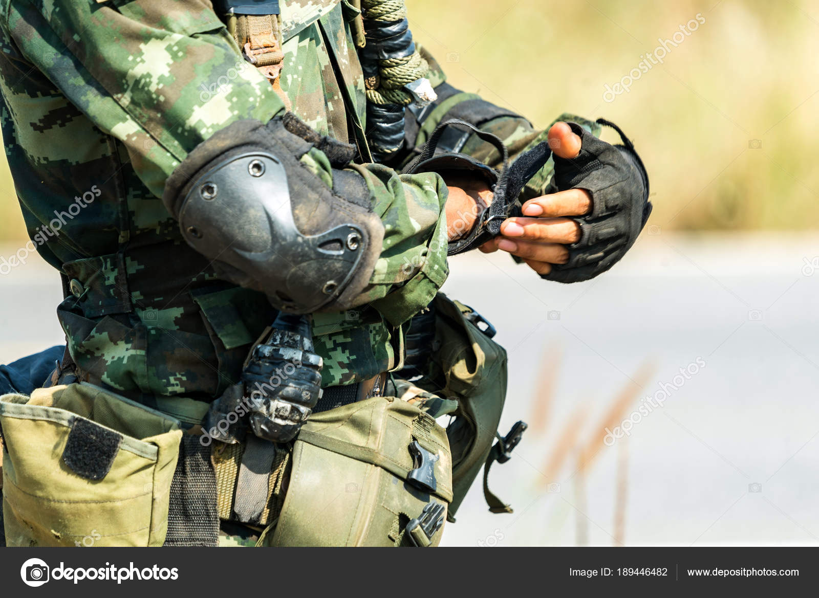 Soldier Preparation Ready War Combat Waiting Command Stock Photo by ...