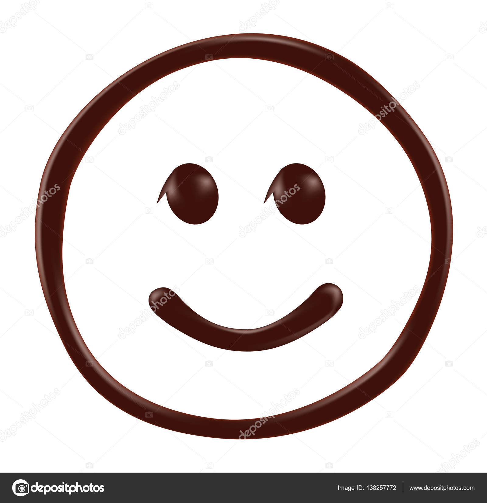 Chocolate smiley face on white background — Stock Vector © rozelt ...