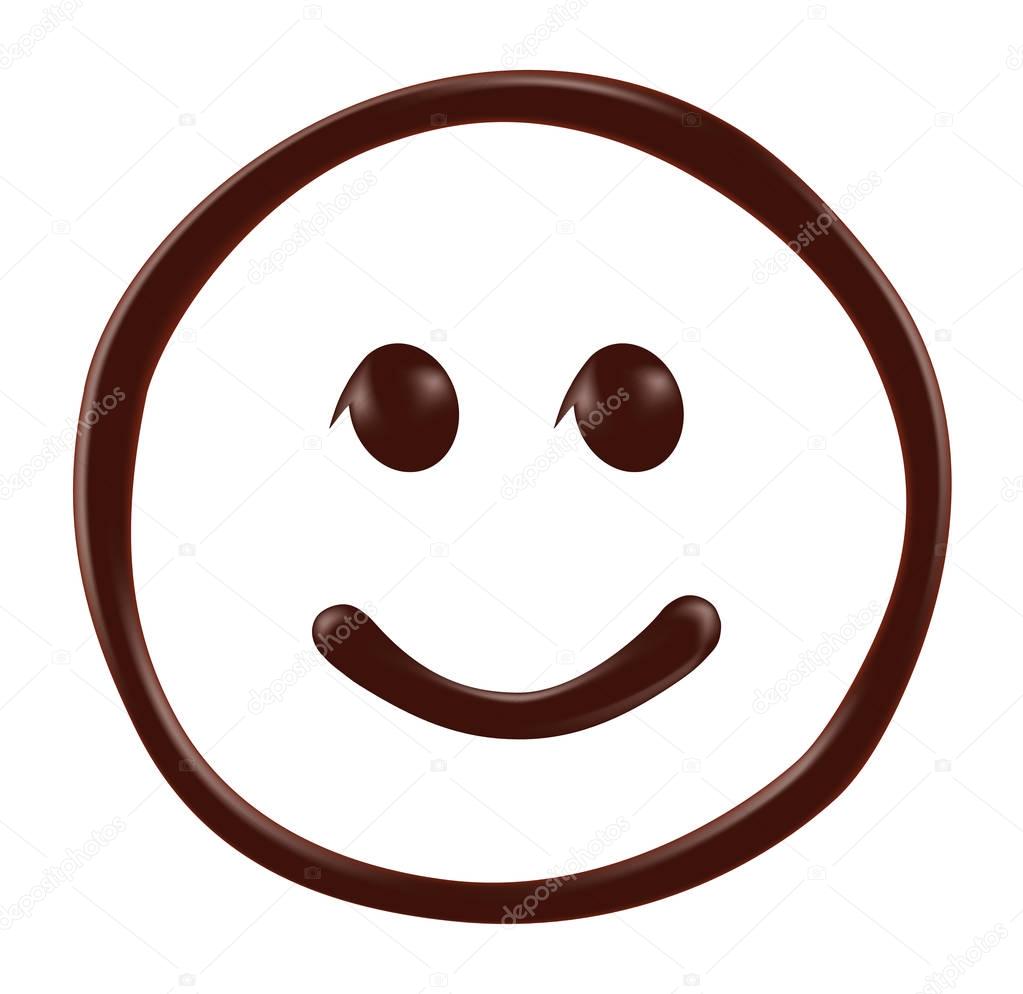 Chocolate smiley face on white background — Stock Vector © rozelt ...