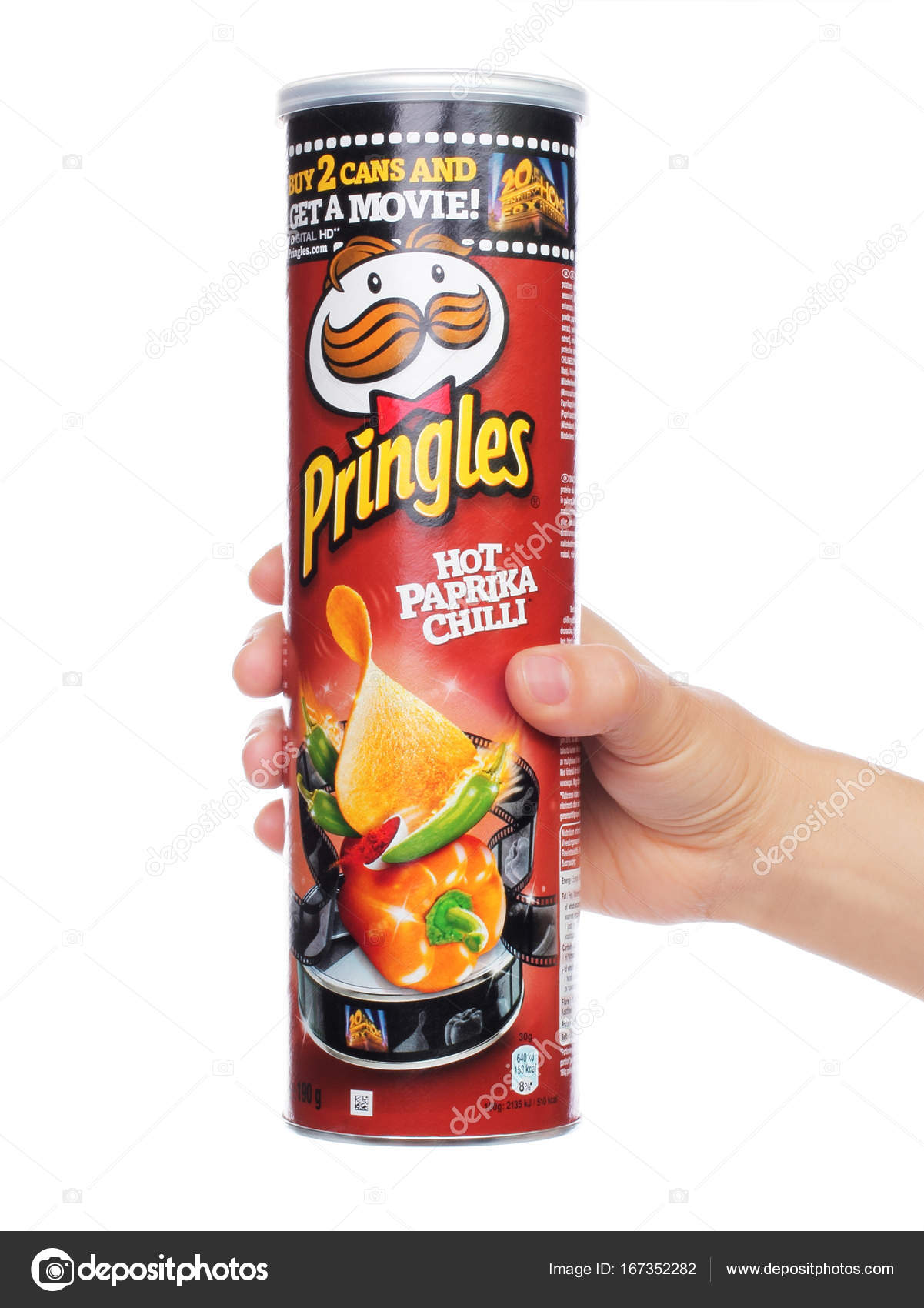Pringles original potato chips box in woman hand – Stock Editorial ...