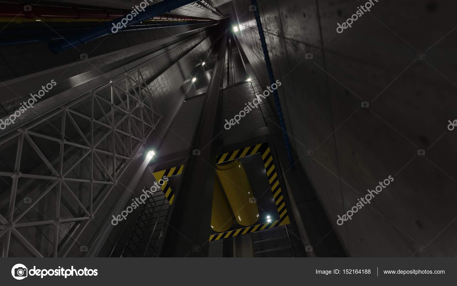 Upping elevator lift view inside elevator shaft technology and ...
