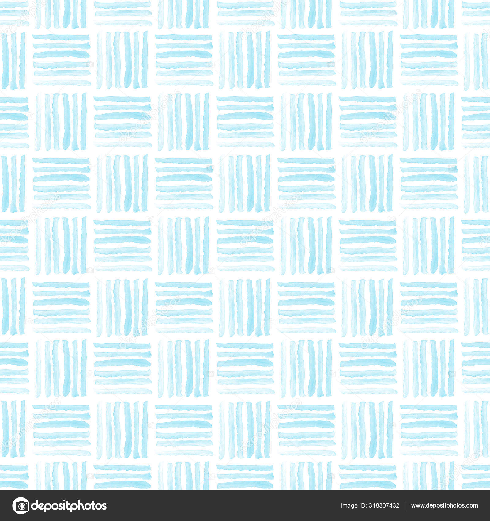 Seamless light blue watercolor pattern on white background. Watercolor seamless pattern with ...