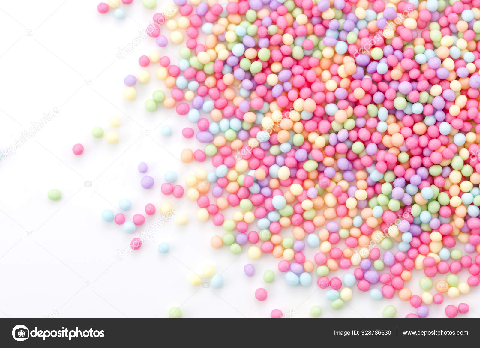 Colorful Sprinkles Sugar White Background Stock Photo by ©kariphoto ...
