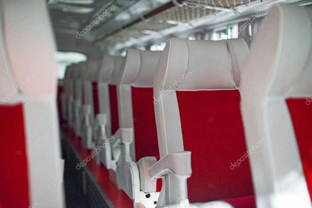 Interior inside of the bus with seats. Stock Photo by ©mproduction ...