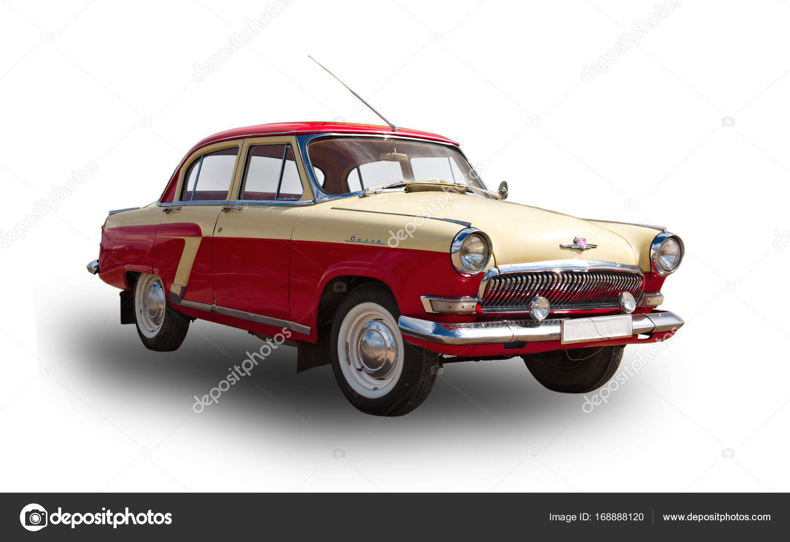 Soviet old car Volga GAZ-21. White background – Stock Editorial Photo ...