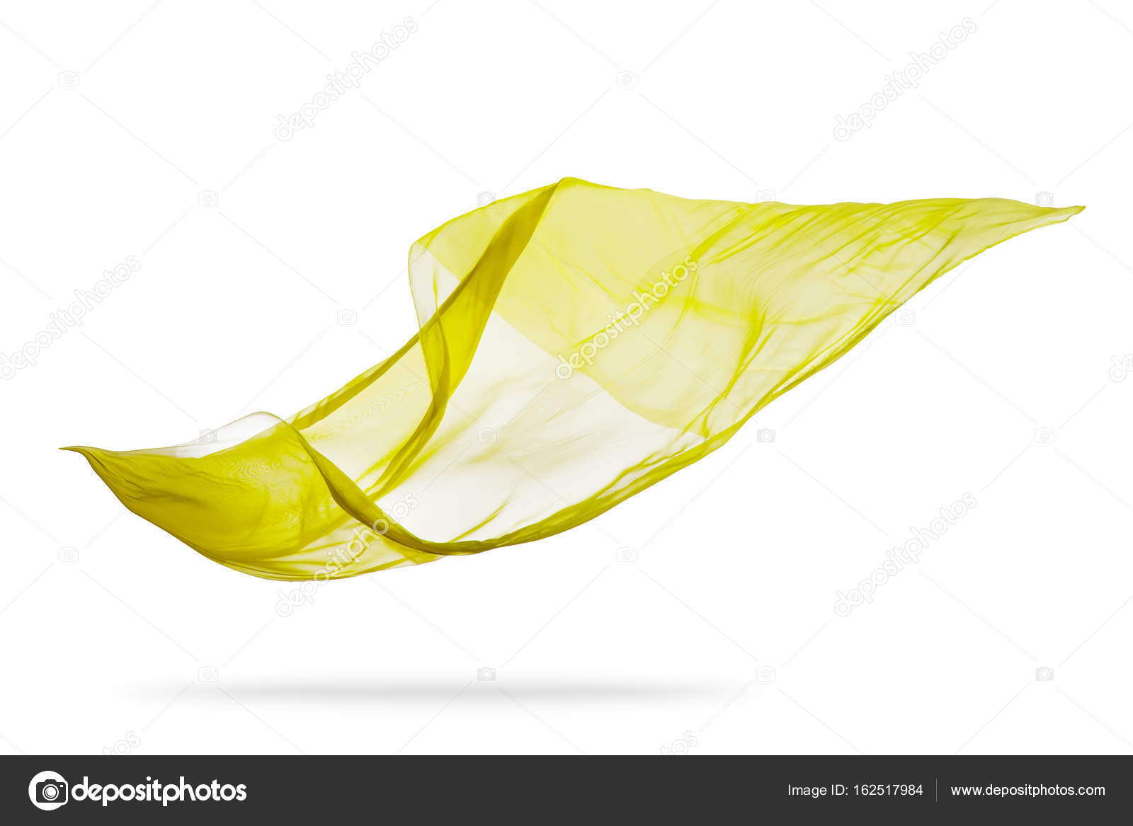 Smooth elegant yellow cloth isolated on white background — Stock Photo ...