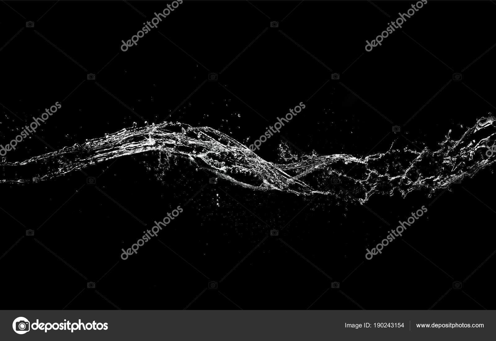 Water splash shape isolated on black background Stock Photo by ©jag_cz ...