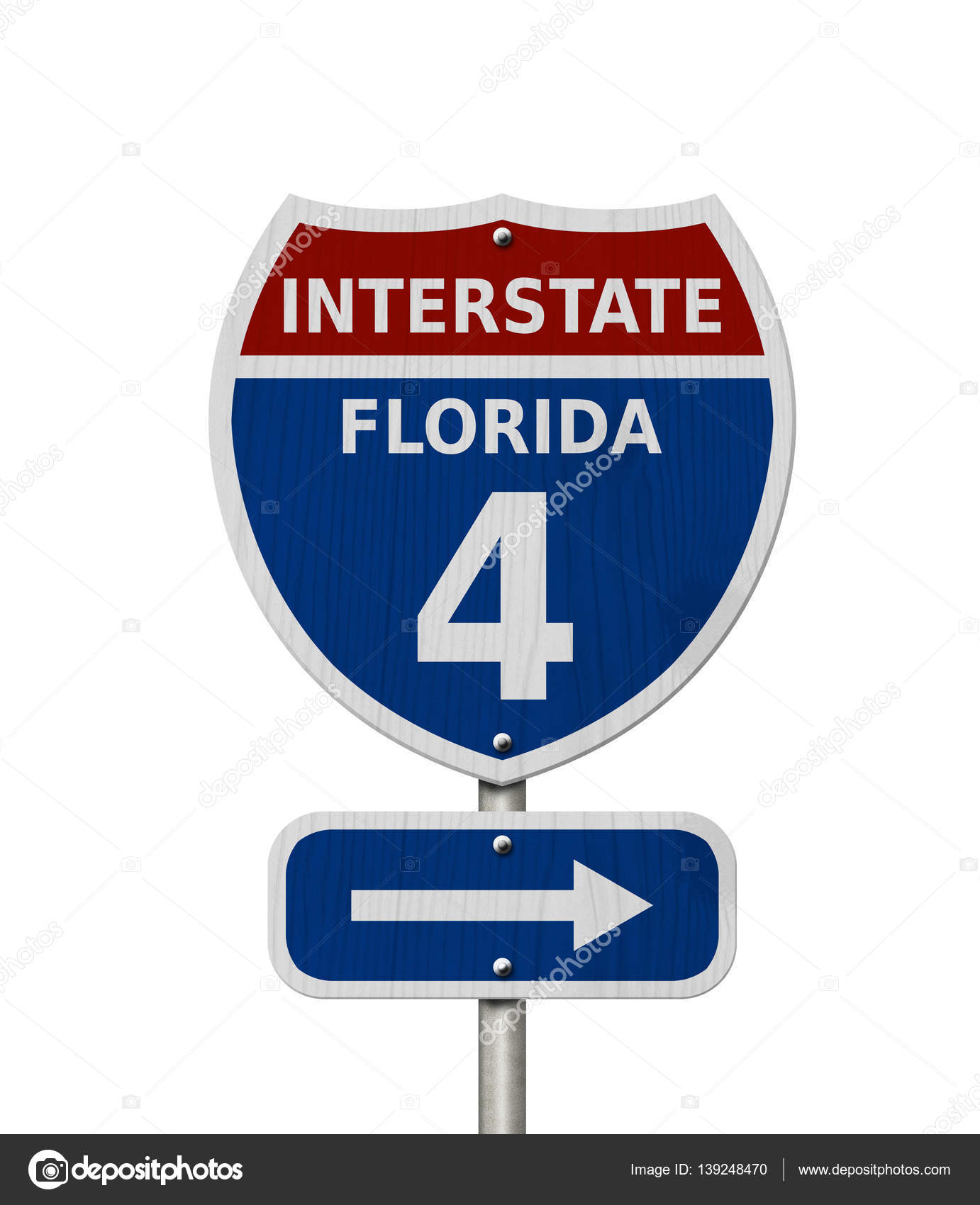 USA Interstate 4 highway sign — Stock Photo © karenr #139248470