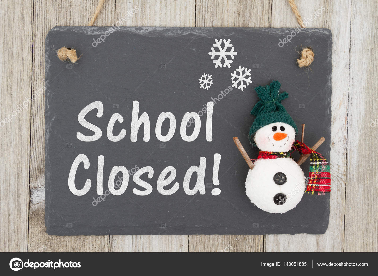 School Closed Sign