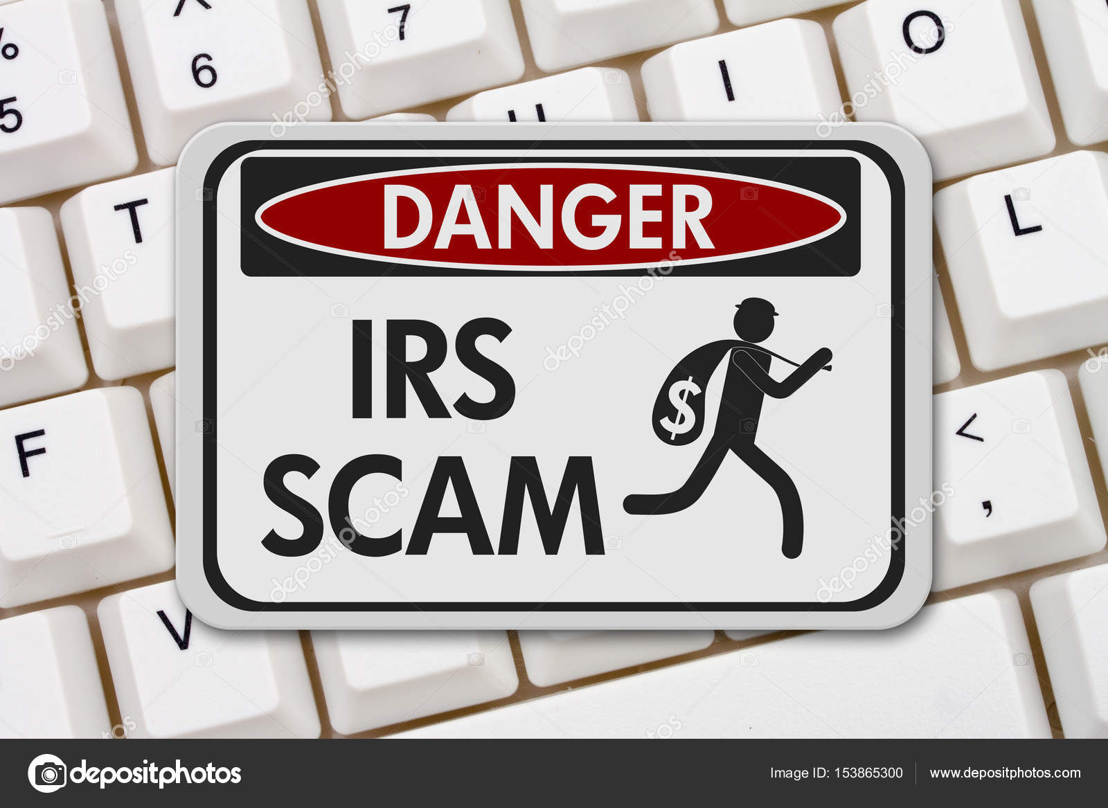 IRS scam danger sign — Stock Photo © karenr #153865300