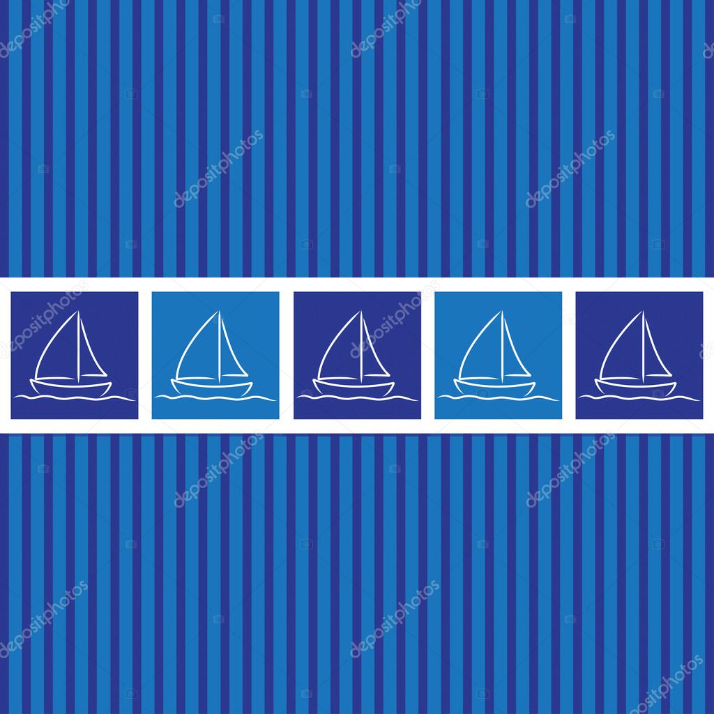 Hand drawn sailing boat pattern in vector format. Stock Vector Image by ...