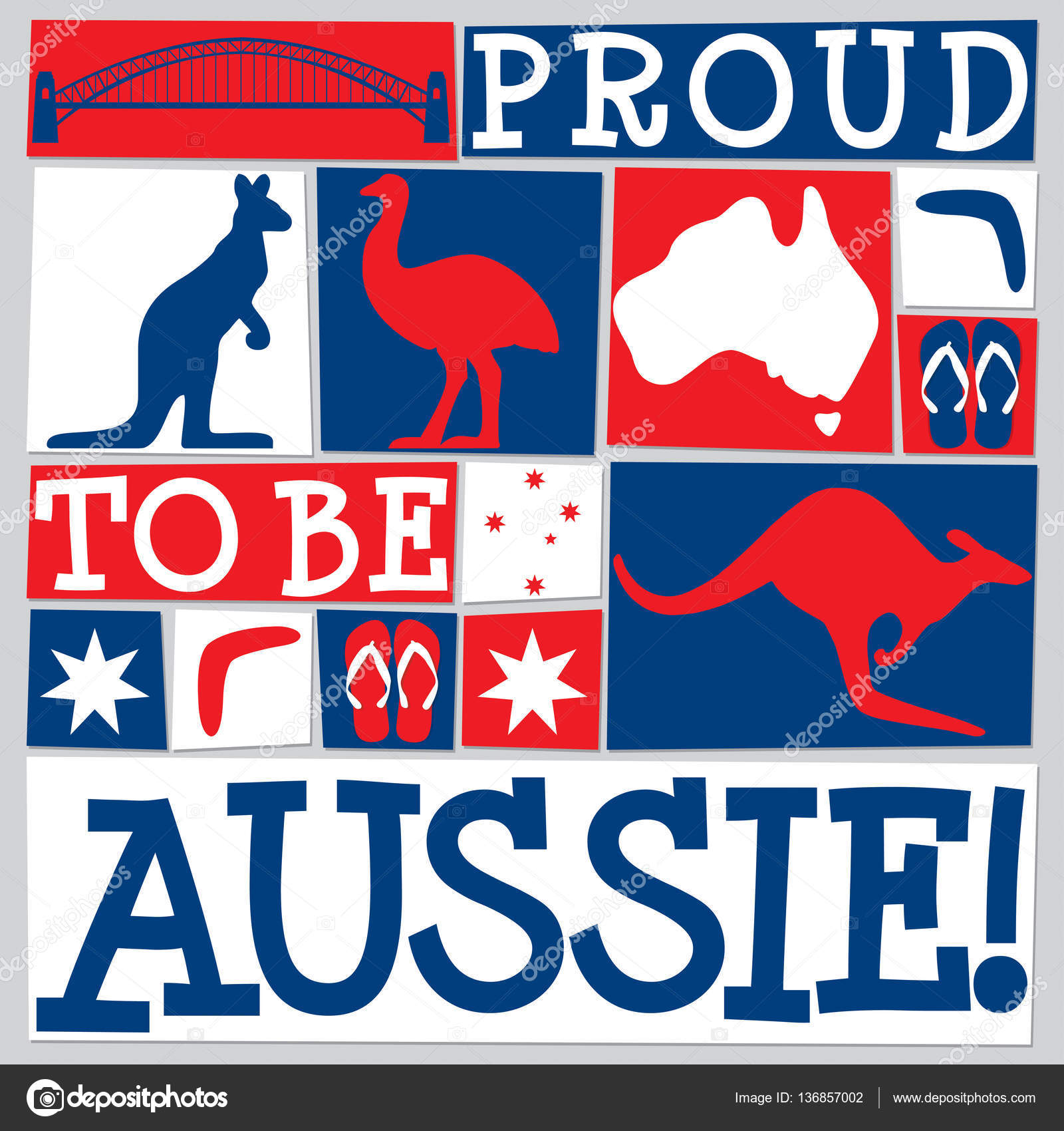 Funky Australia Day card in vector format. Stock Vector by ©piccola ...