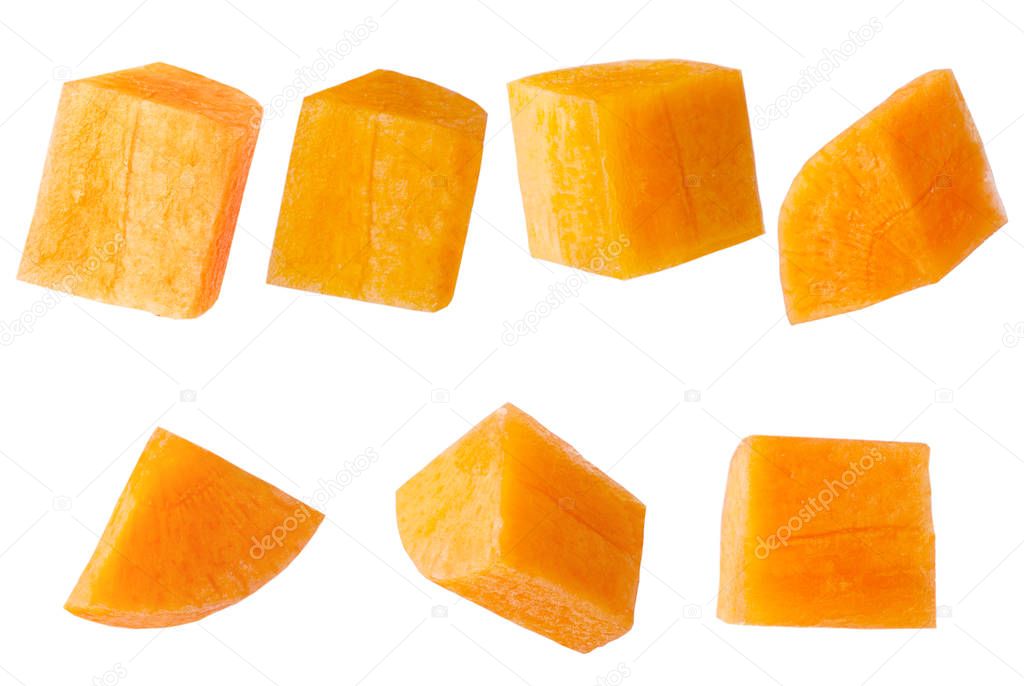 Conjunto aislado de verduras. Colección de zanahoria pieza aislada ...