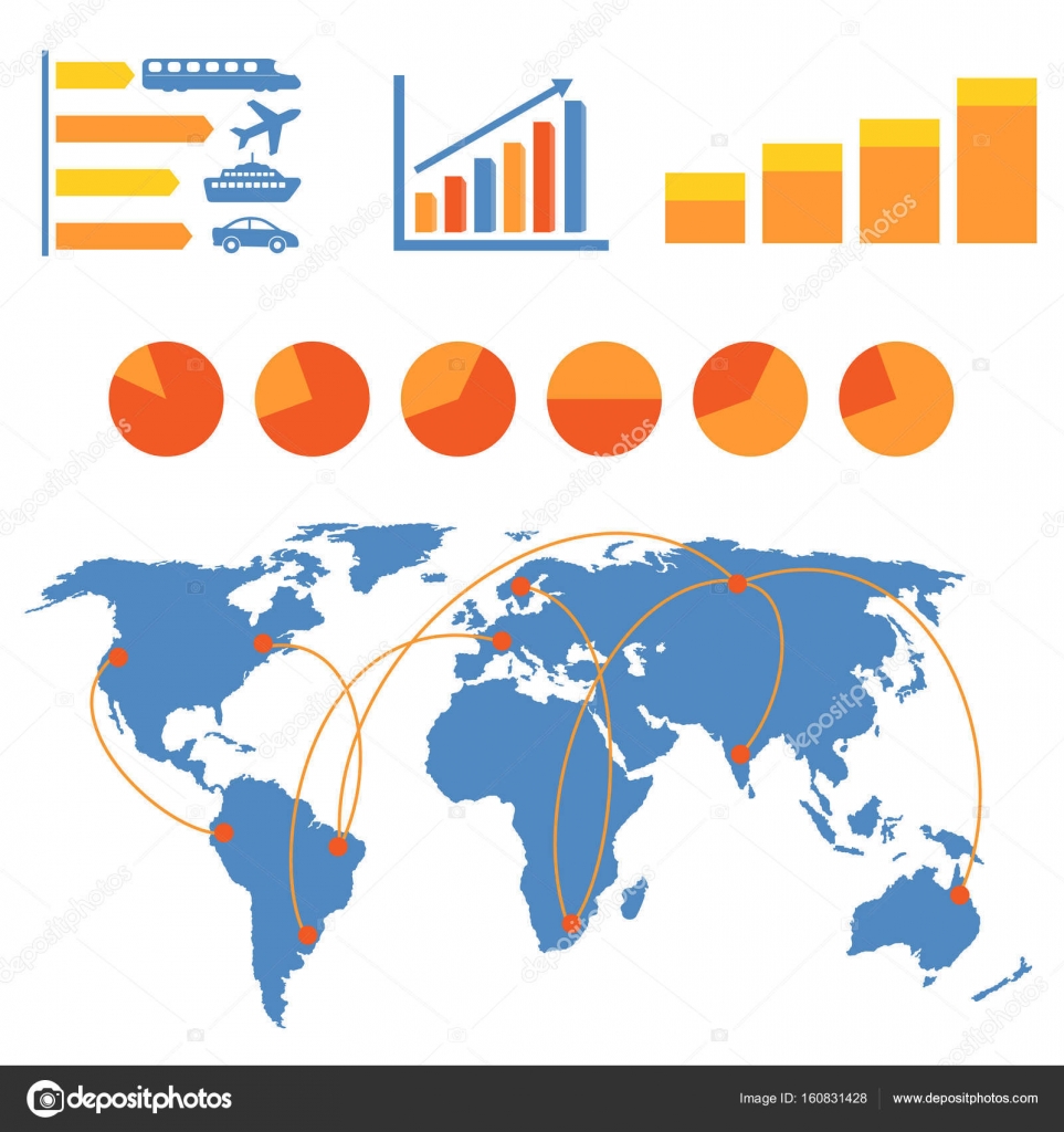 World map transportation infographics Stock Vector Image by ©soleilc ...