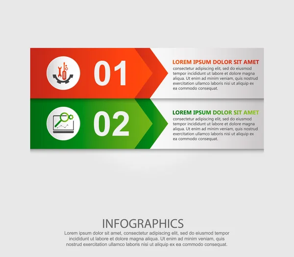 Vector infographic flat template arrows for three diagrams, graph, presentation. Business ...