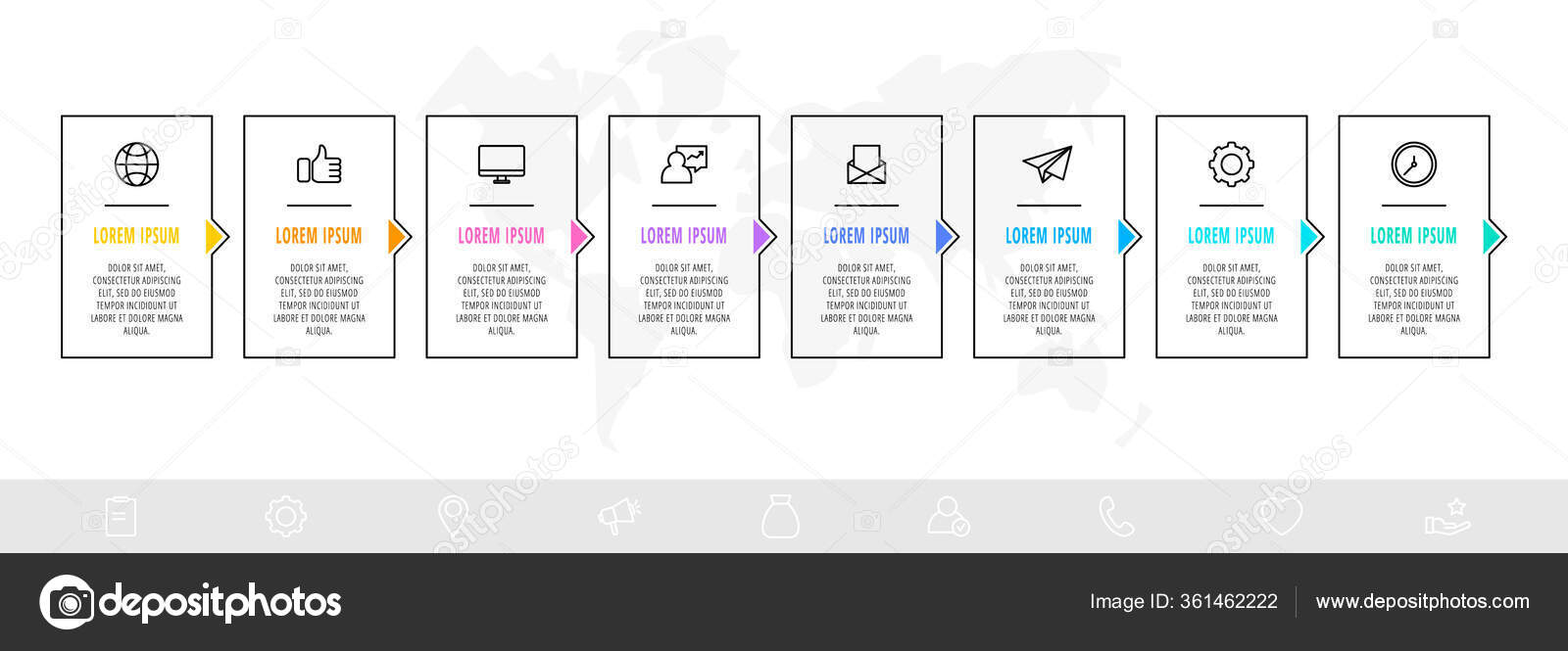 Timeline Creative Design Linear Infographics Template Business Vector ...