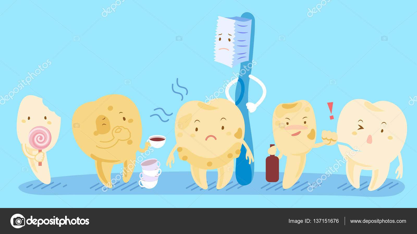 Cartoon tooth decay Stock Vector Image by ©estherqueen999 #137151676