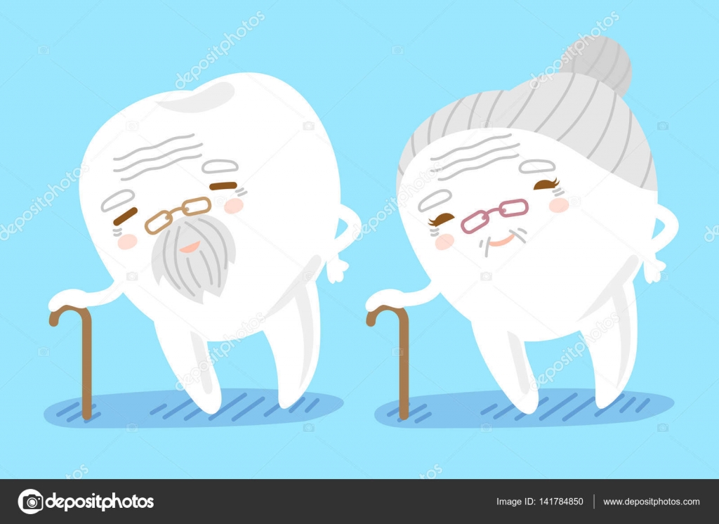 Cartoon old tooth use crutch — Stock Vector © estherqueen999 #141784850