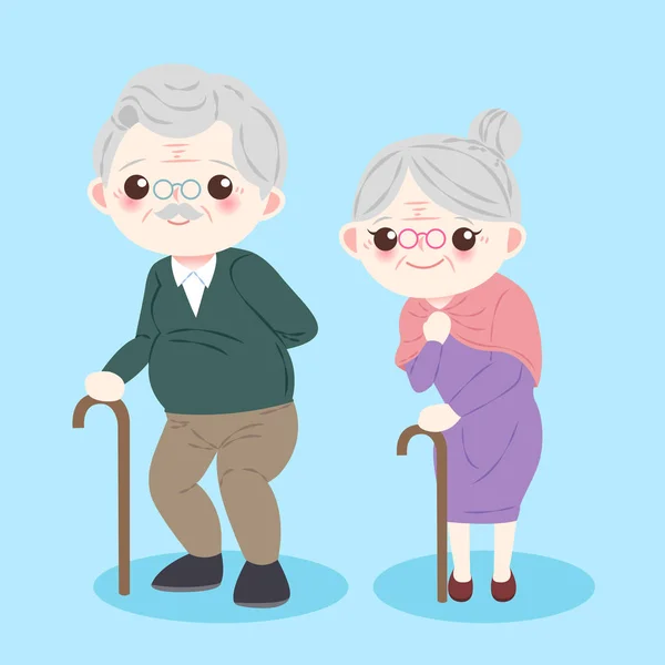 Cute cartoon old couple — Stock Vector © estherqueen999 #160171418