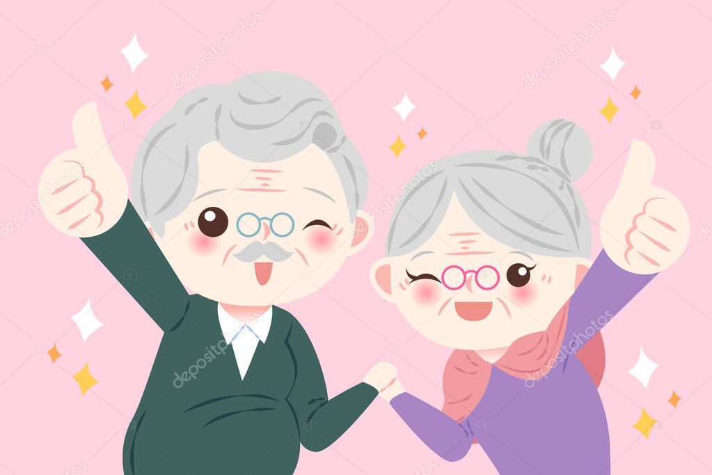 Cute cartoon old couple — Stock Vector © estherqueen999 #160171418