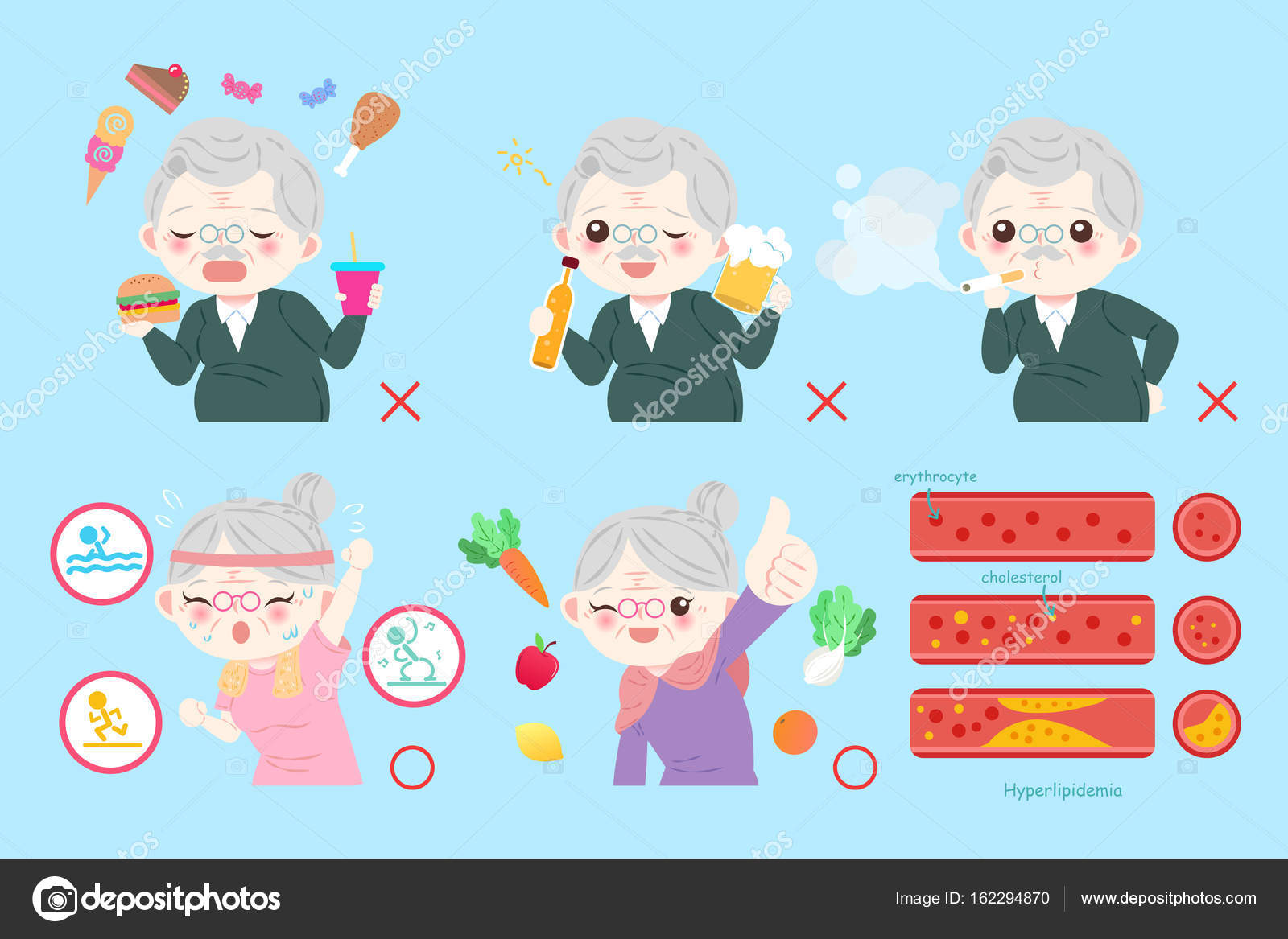 Old people with health concept Stock Vector Image by ©estherqueen999 ...
