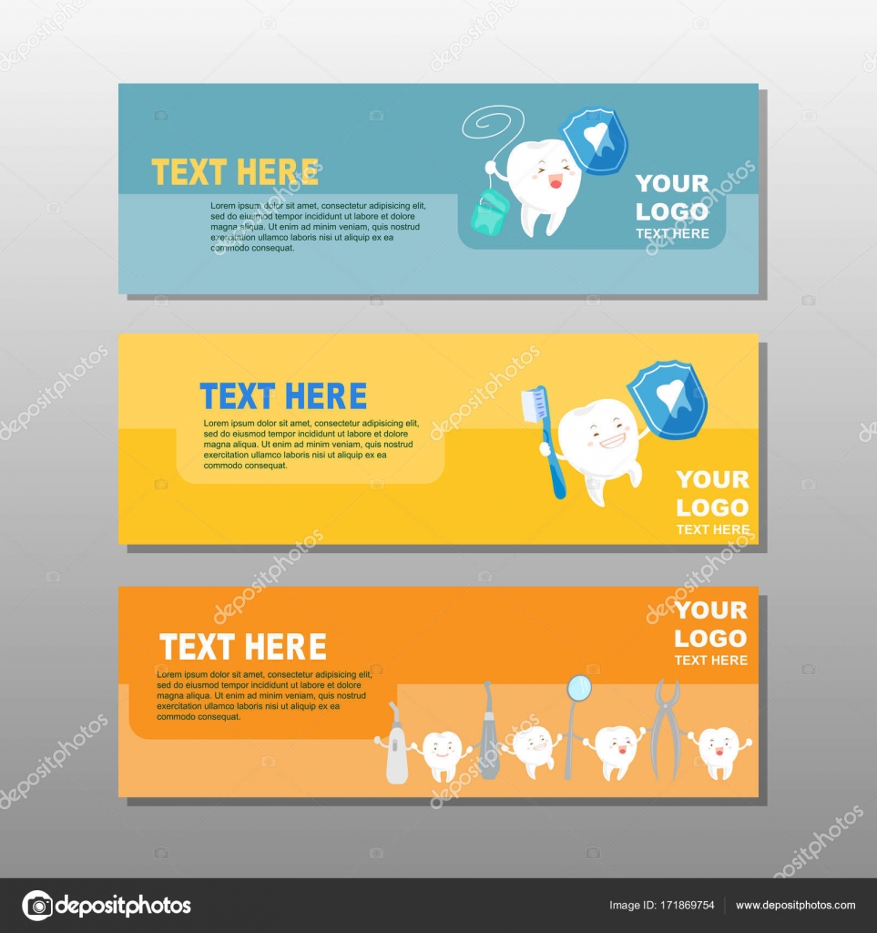 Cartoon tooth with banner Stock Vector Image by ©estherqueen999 #171869754