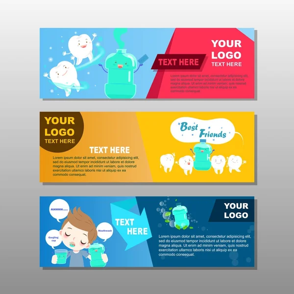 Cartoon tooth with banner Stock Vector Image by ©estherqueen999 #171869754