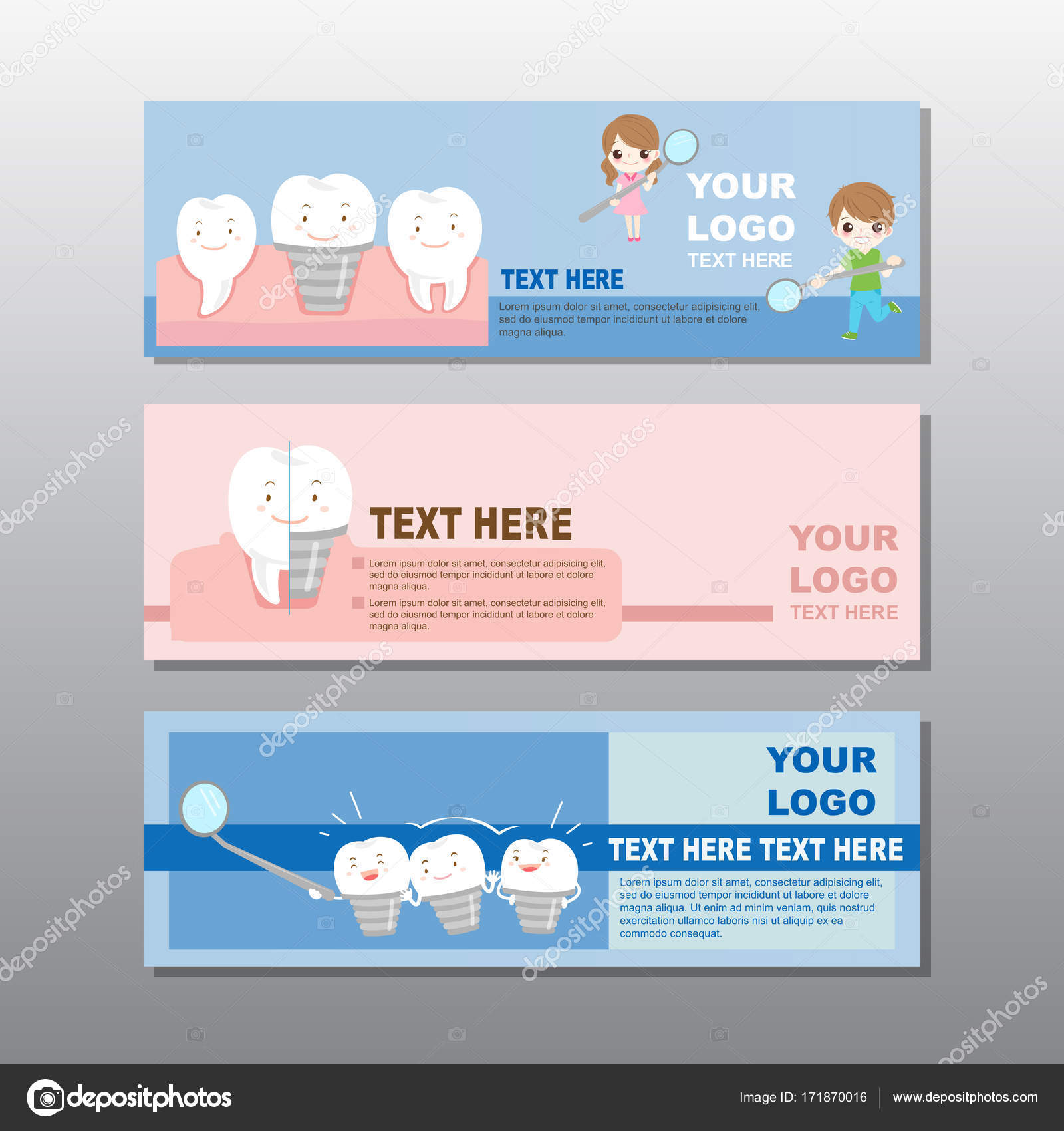 Cartoon tooth with banner Stock Vector Image by ©estherqueen999 #171870016