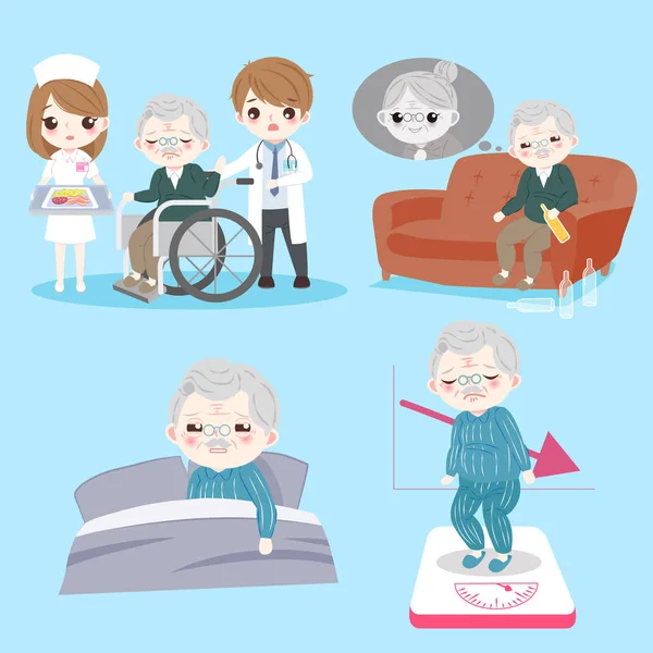 Old man with alzheimer Stock Vector Image by ©estherqueen999 #194719448