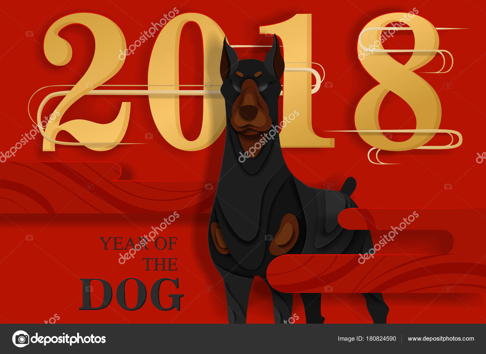 Cute cartoon 2018 year Stock Illustration by ©estherqueen999 #180824590