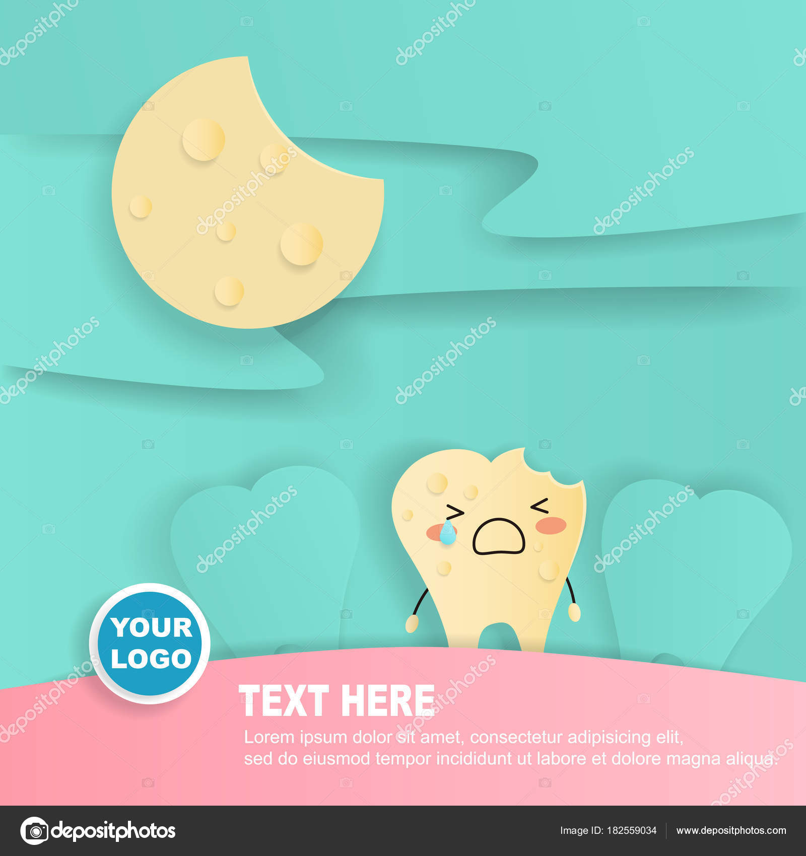 Lindo diente de dibujos animados Vector de stock por ©estherqueen999 ...