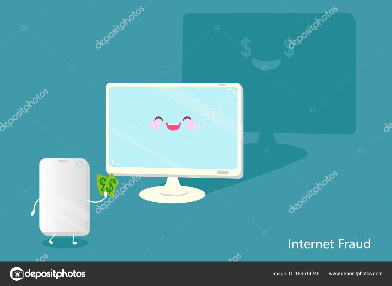 Cartoon internet fraud concept Stock Vector Image by ©estherqueen999 ...