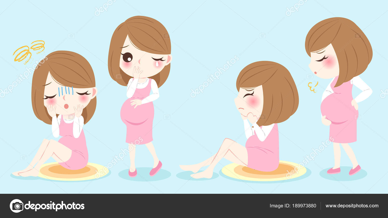 Pregnant woman feel uncomfortable Stock Vector Image by ©estherqueen999 ...
