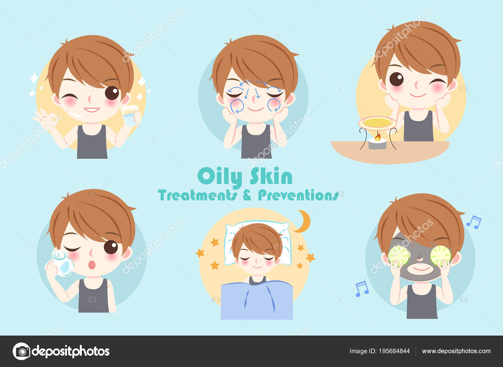 Man with oily skin treatment Stock Vector Image by ©estherqueen999 ...
