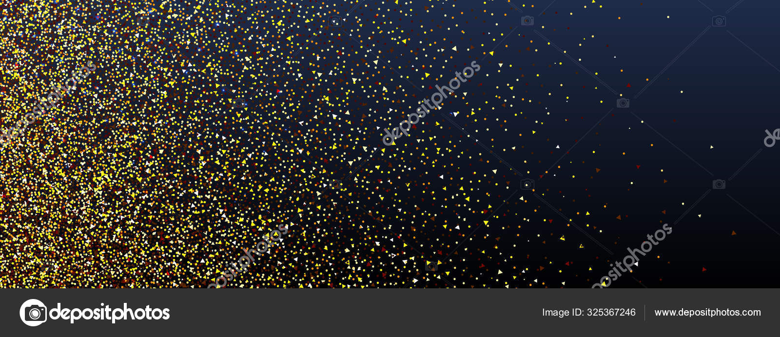 Golden Glittering Particles Banners or Social Media Templates. Stock ...