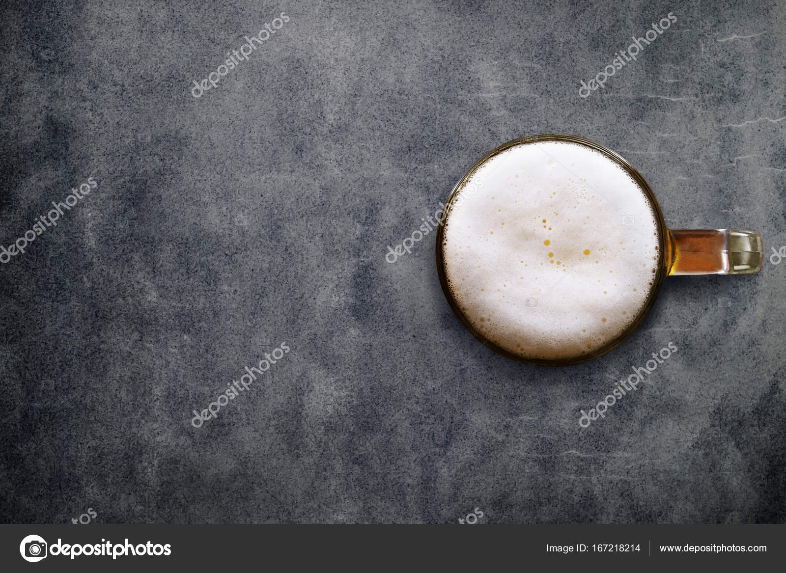 Glass Beer Loft Cement Table Top View Stock Photo by ©sirinapawannapat ...