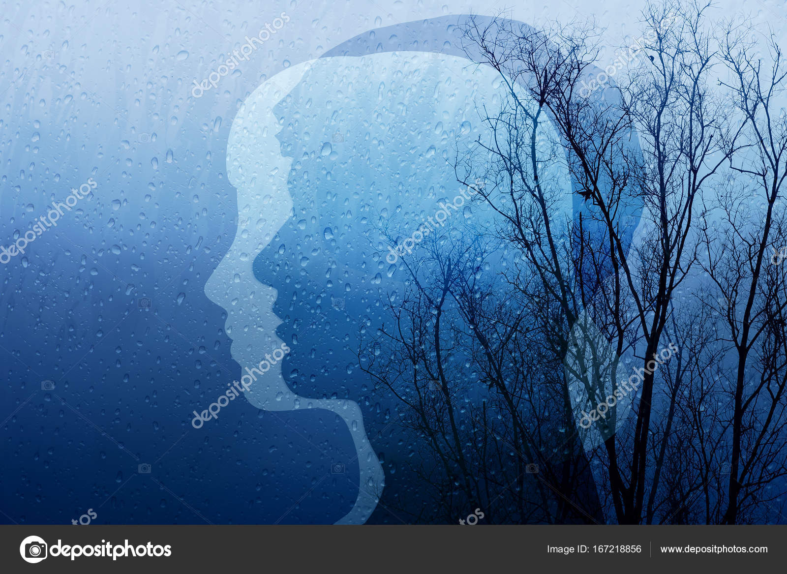 Sadness Life Concept Present Depressed Wording Shape Man Woman ...