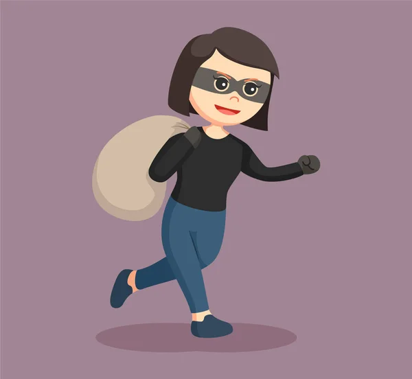 Cartoon woman thief Vector Art Stock Images | Depositphotos